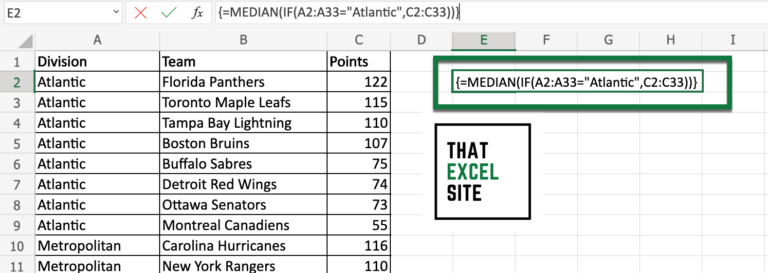 How to Calculate a Median IF Function in Excel (Conditional Median ...