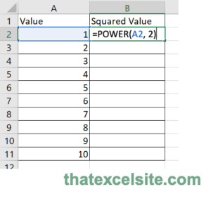 How to Square a Number in Excel - That Excel Site
