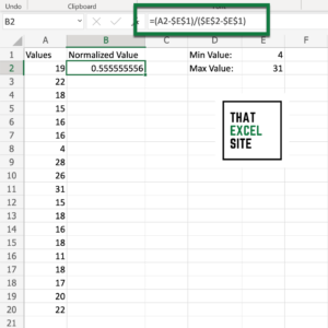 How to Normalize and Standardize Data in Excel - That Excel Site